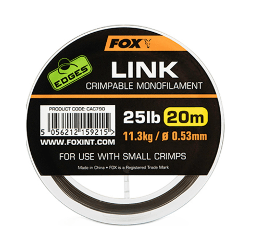 Fox Edges Link Crimpable Illusion Fluorocarbon 25lb 0 53mm 20m El